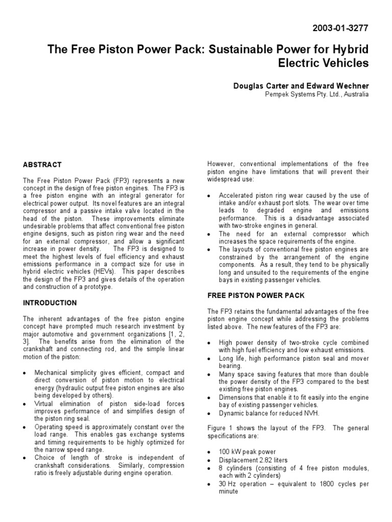 Free Piston Pdf Internal Combustion Engine Cylinder Engine