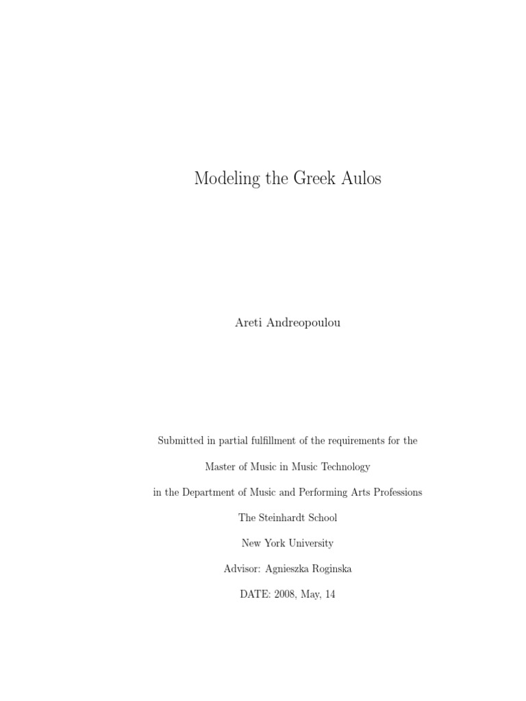 How To Make An AULOS | PDF | Sound | Music Theory