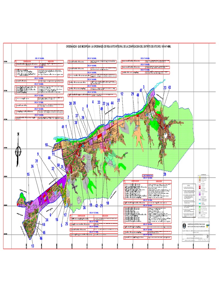 Zonificación y Mapas del Distrito de Ate | PDF | Ciencia y matemáticas