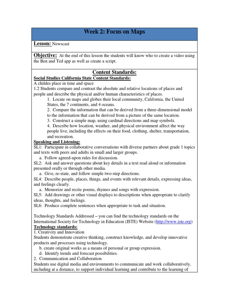 Week 2 Lesson 5 Newscast | PDF | Collaboration | Learning