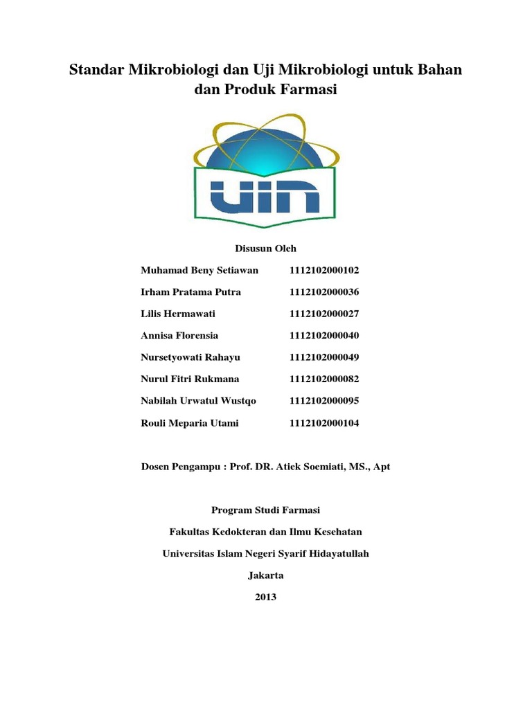 Standar Mikrobiologi Dan Uji Mikrobiologi Untuk Bahan Dan Produk ...
