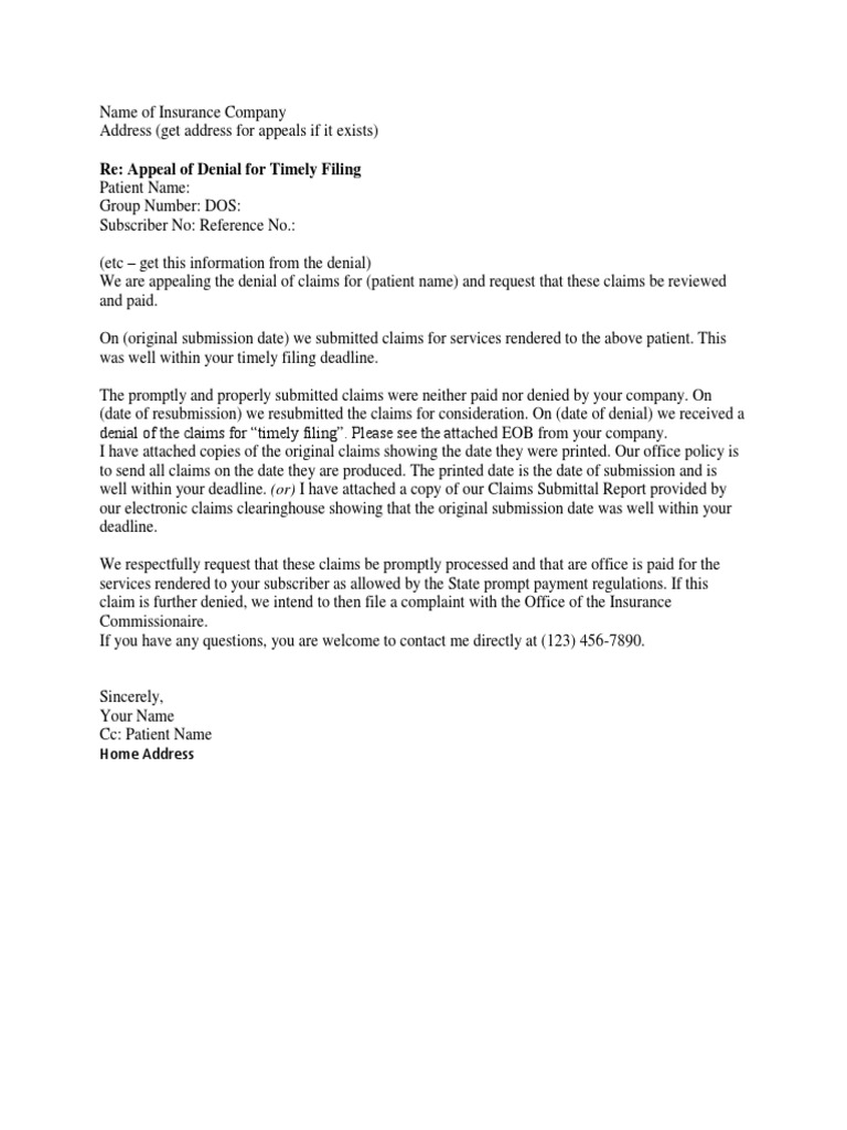 Original Timely Filing Appeal | PDF