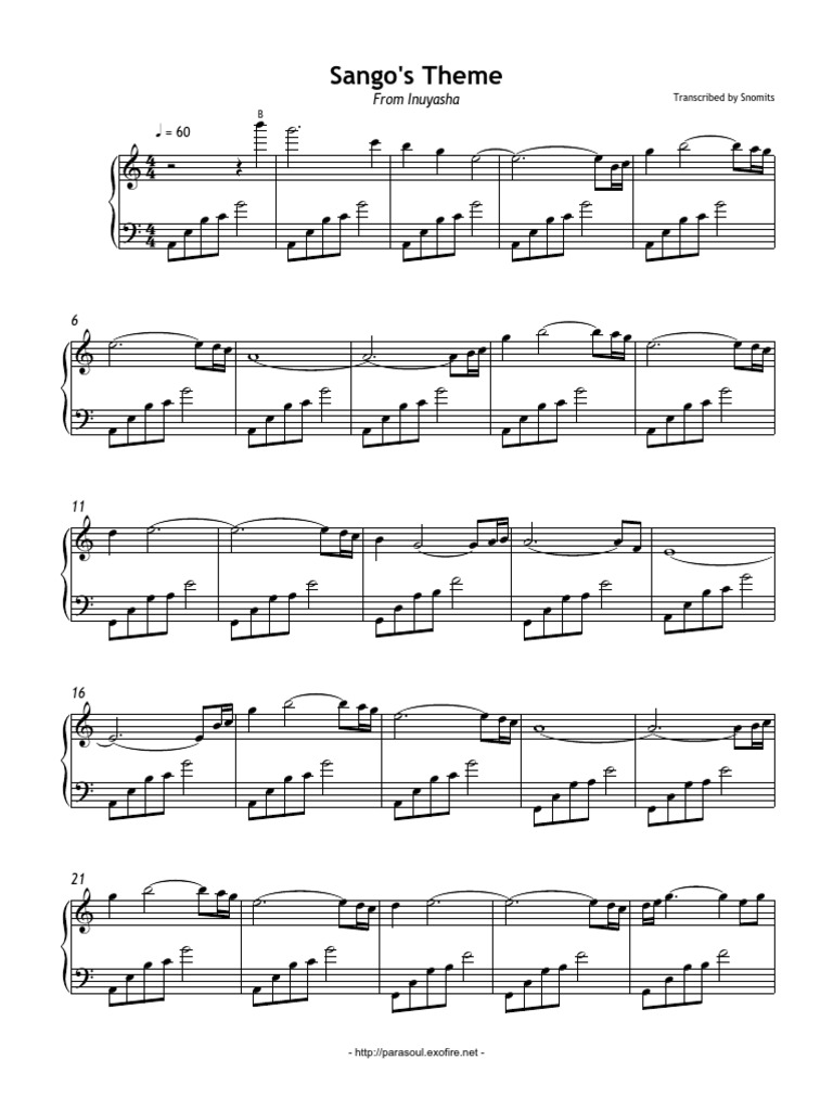 Inuyasha: Sango's Theme Tabs | PDF