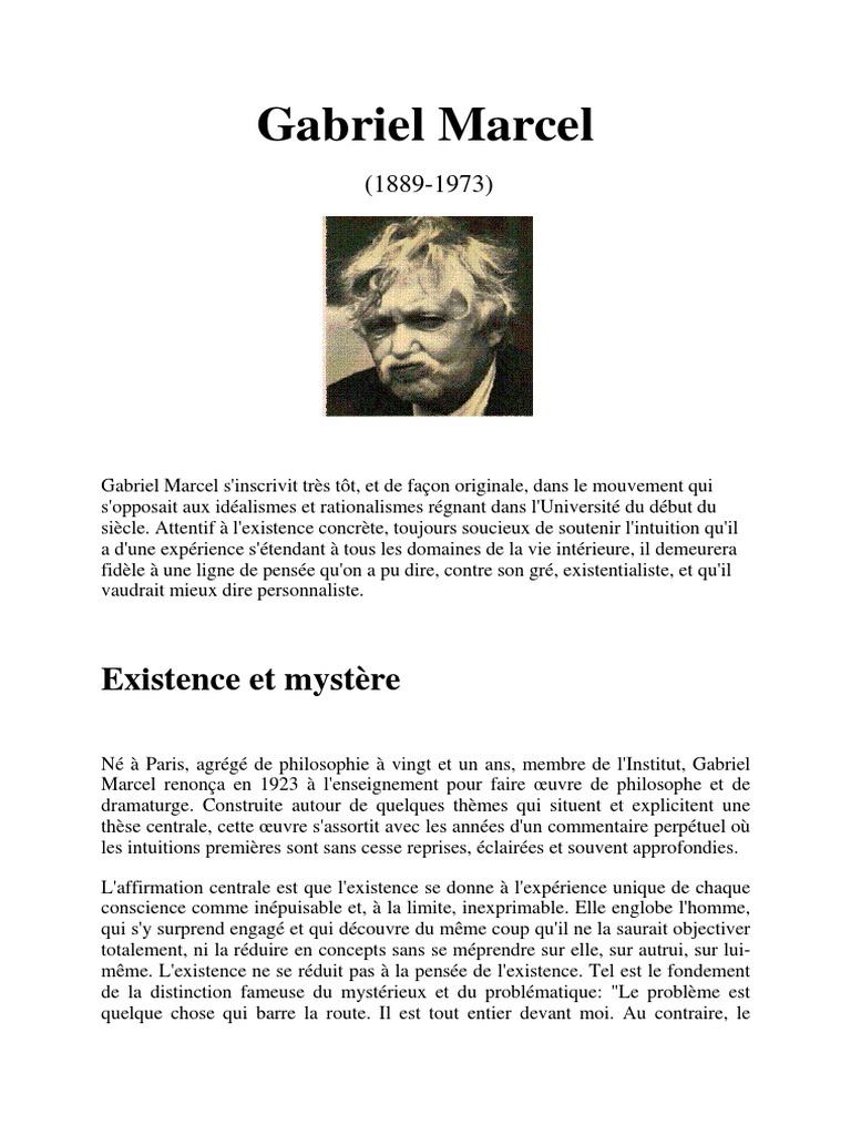Gabriel Marcel | PDF