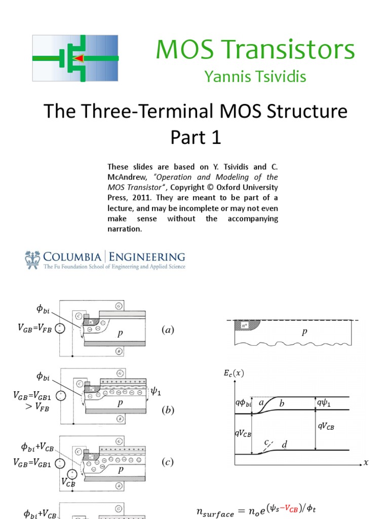 Lecture - Slides - 2.8 The Three-Terminal MOS Structure - Part 1 | PDF