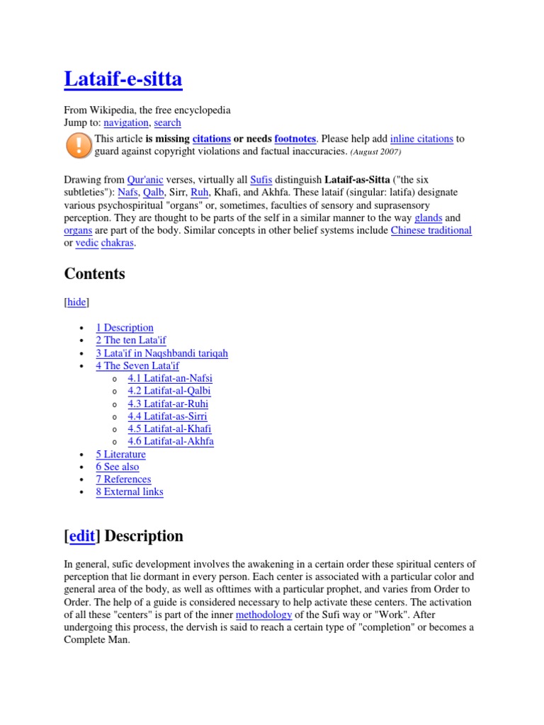 Lataif | PDF | Islamic Mysticism | Nondualism