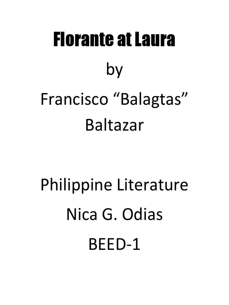 Florante at Laura Nica Odias | PDF