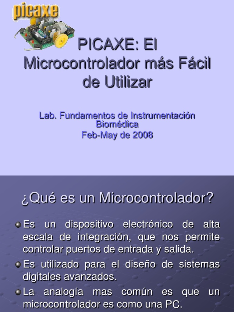 PICAXE | PDF | Microcontrolador | Lenguaje ensamblador