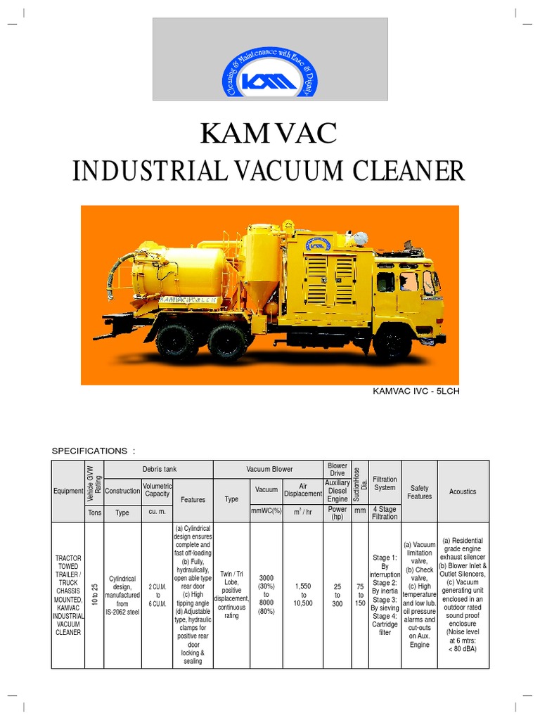 Kam Avida Mobile Industrial Vacuum Cleaners | PDF