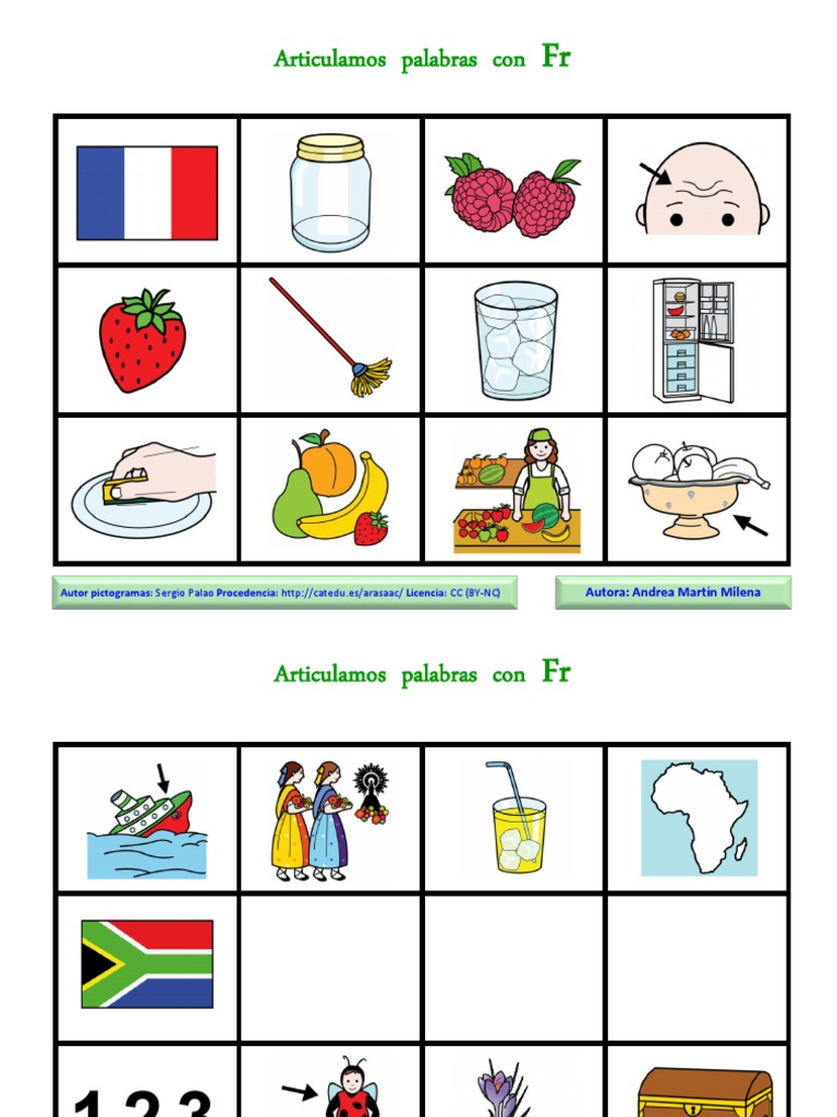 Articulamos Palabras Con FR | PDF | Juegos y actividades