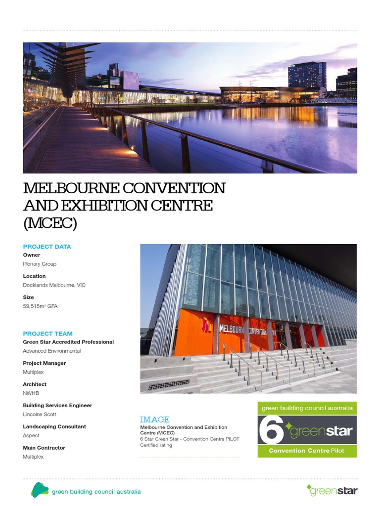 MCEC: World’s First 6 Star Green Convention Centre | PDF | Green ...