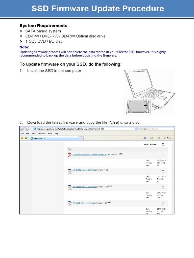 SSD Firmware Update Guide | PDF