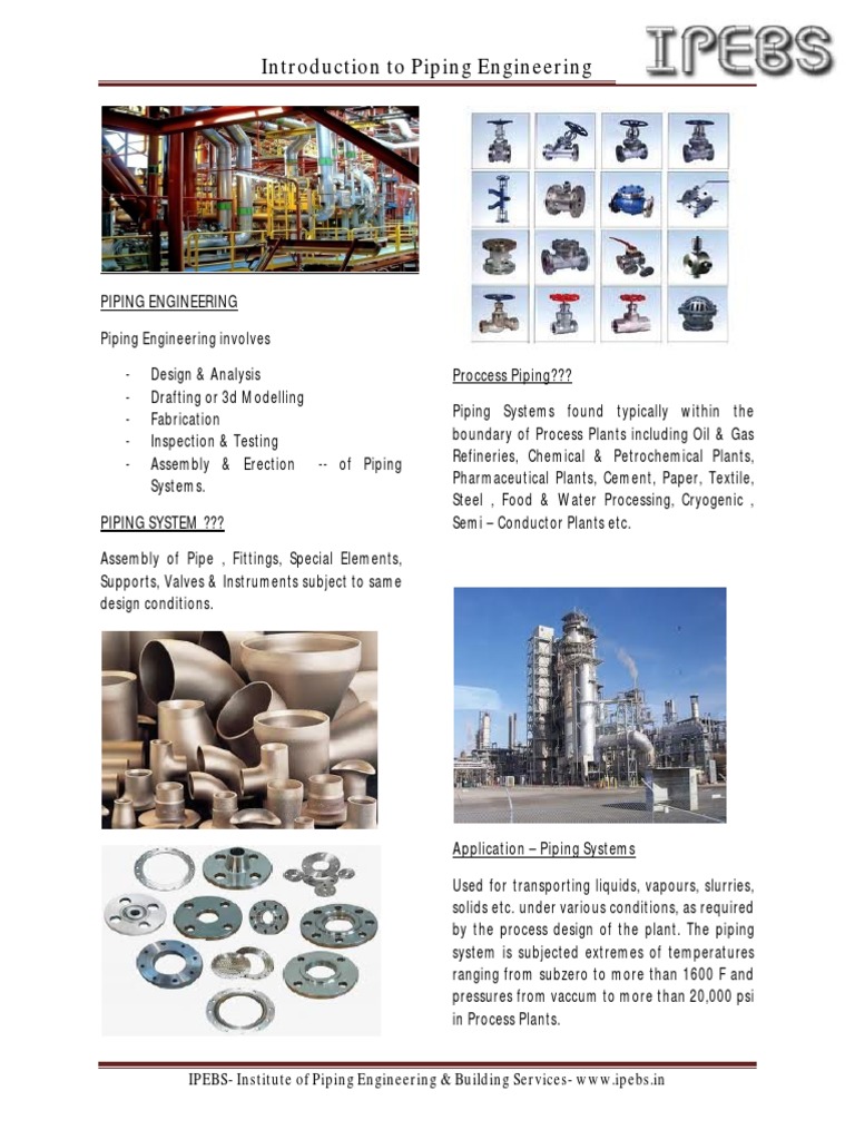 Piping Engineering Fundamentals Overview | PDF | Pipe (Fluid Conveyance ...
