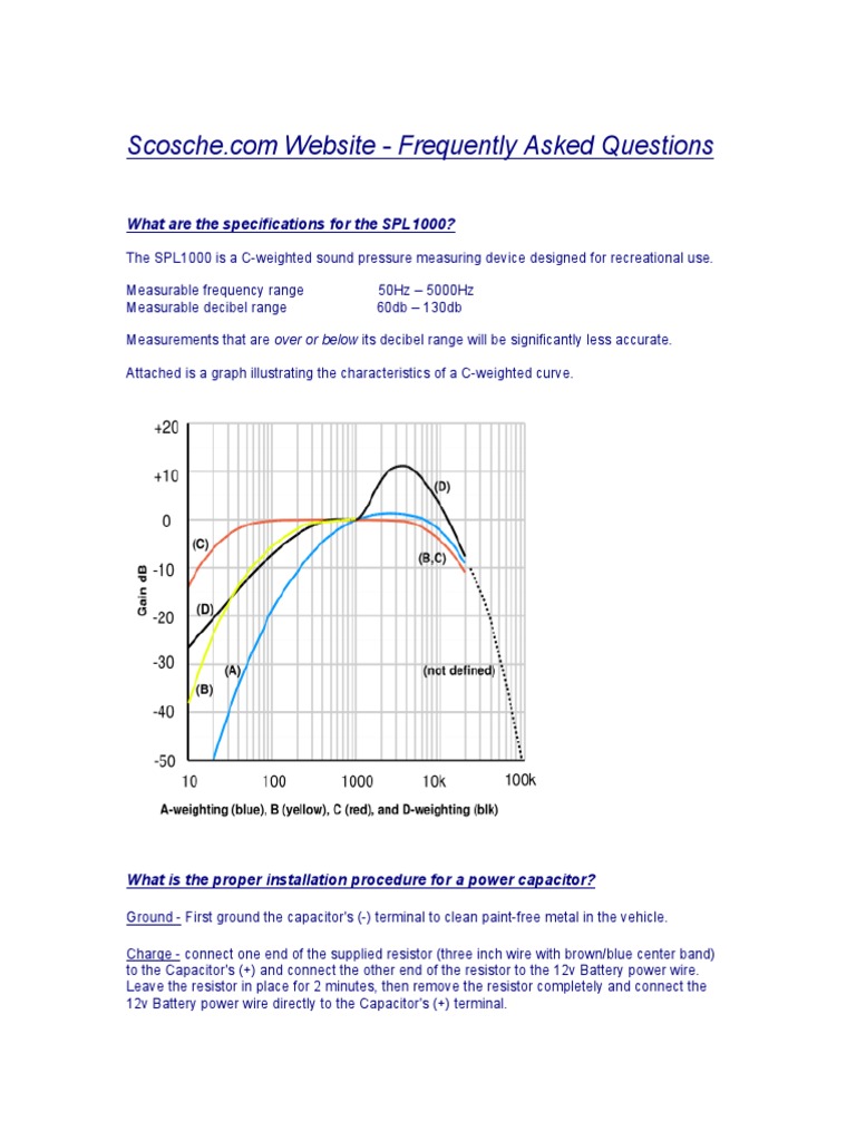 Scosche FAQ: Installation & Compatibility | PDF | Capacitor | Amplifier