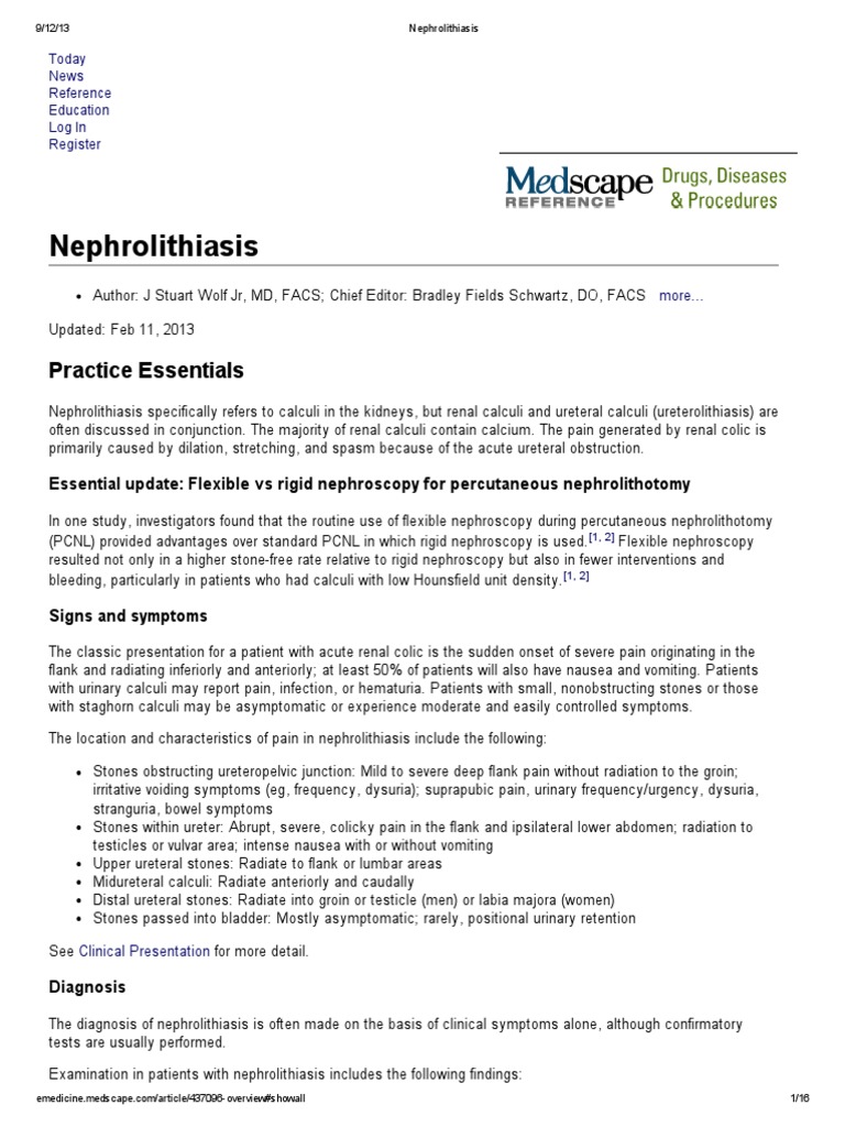 Nephrolithiasis.pdf | Kidney | Medicine