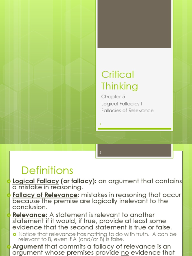 1 Fallacies | PDF | Fallacy | Argument