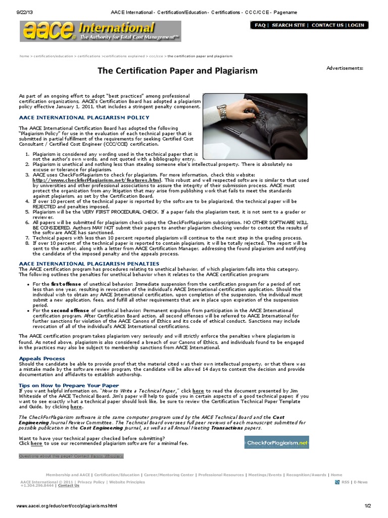 AACE International - Certification - Education - Certifications - CCC ...