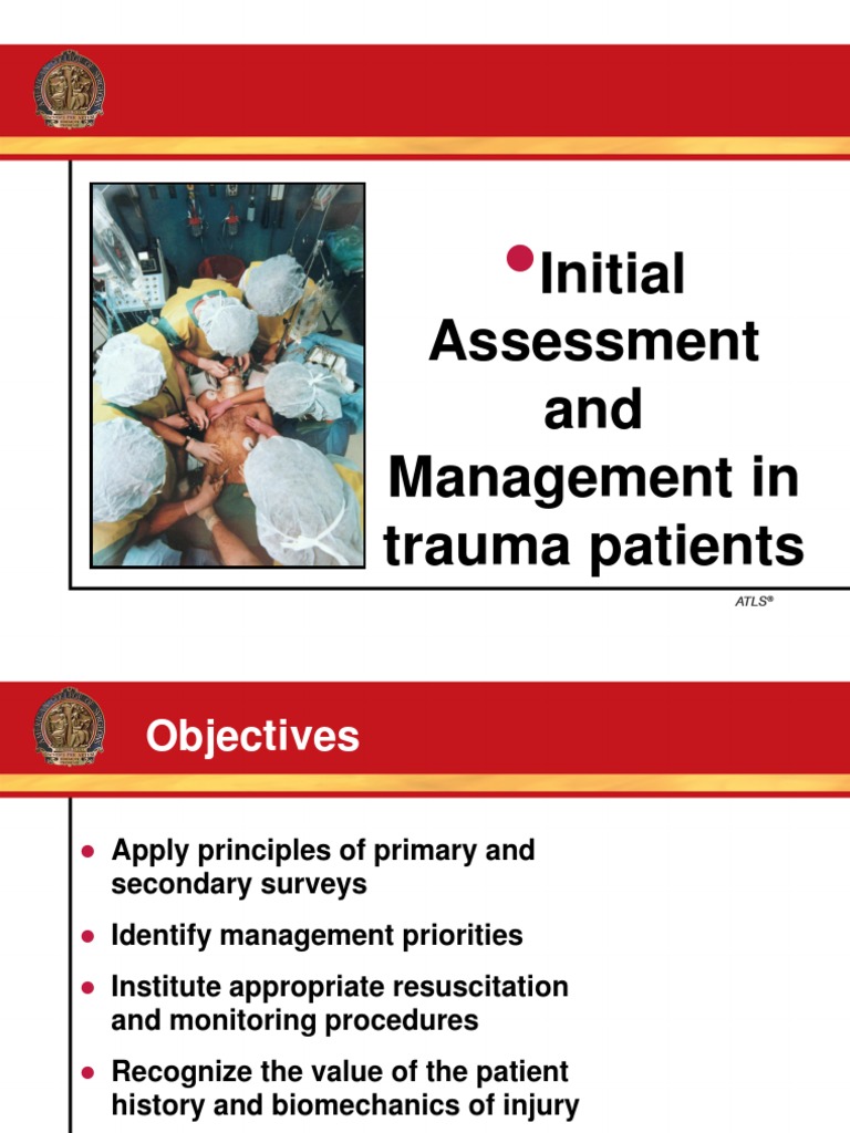 1.initial Assessment in Trauma Patient | PDF | Major Trauma | Diseases ...