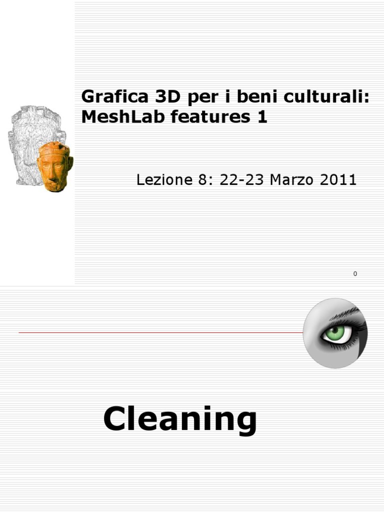 8 MeshLab Mesh Processing1 PDF | PDF | Distance | Topology