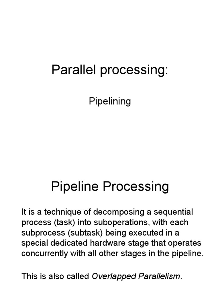 Parallel Processing Pdf Parallel Computing Central Processing Unit