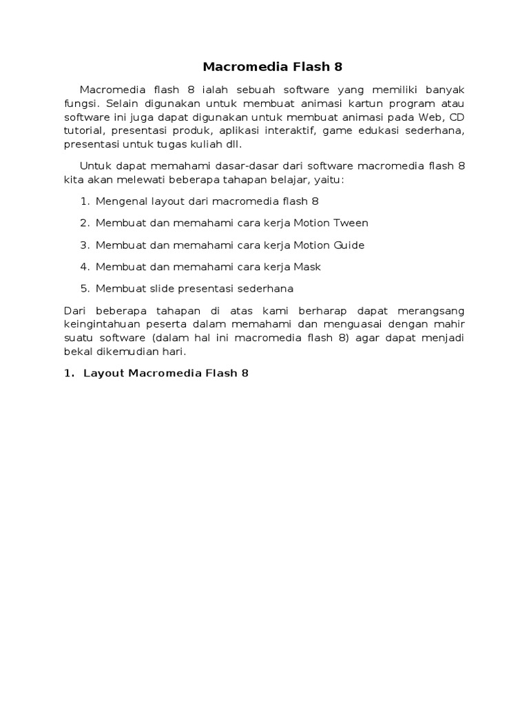 Modul Macromedia Flash 8 | PDF