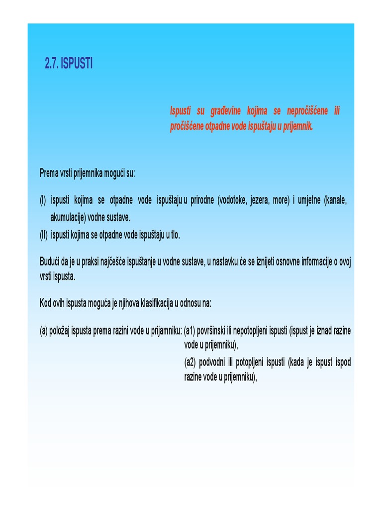 Ispusti Otpadne Vode | PDF