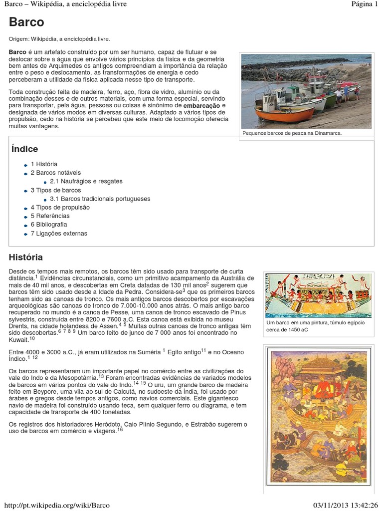 Tipos de Barcos e Embarcações Portuguesas | PDF | Barcos | Navios