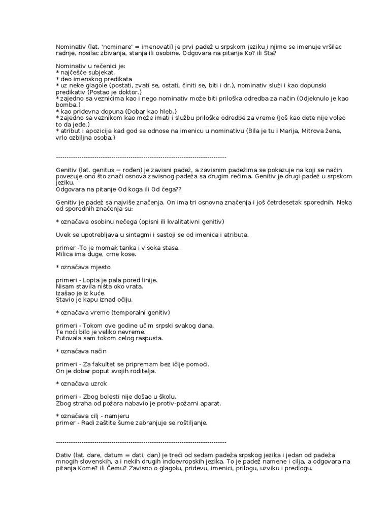 Padezi | PDF