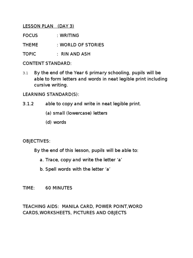 Year 6 Writing: Mastering 'a' | PDF | Home & Garden
