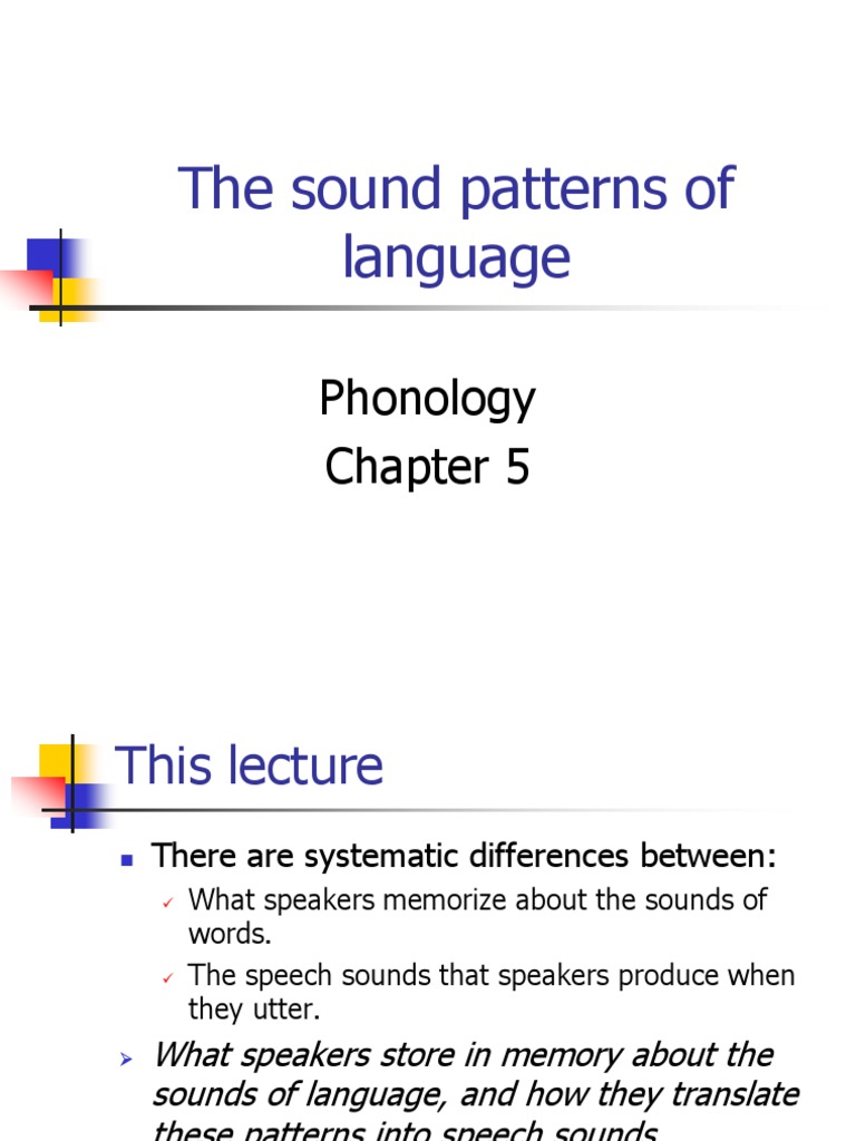 Phonology - The Sound Patterns of Language | PDF | Syllable | Phonology