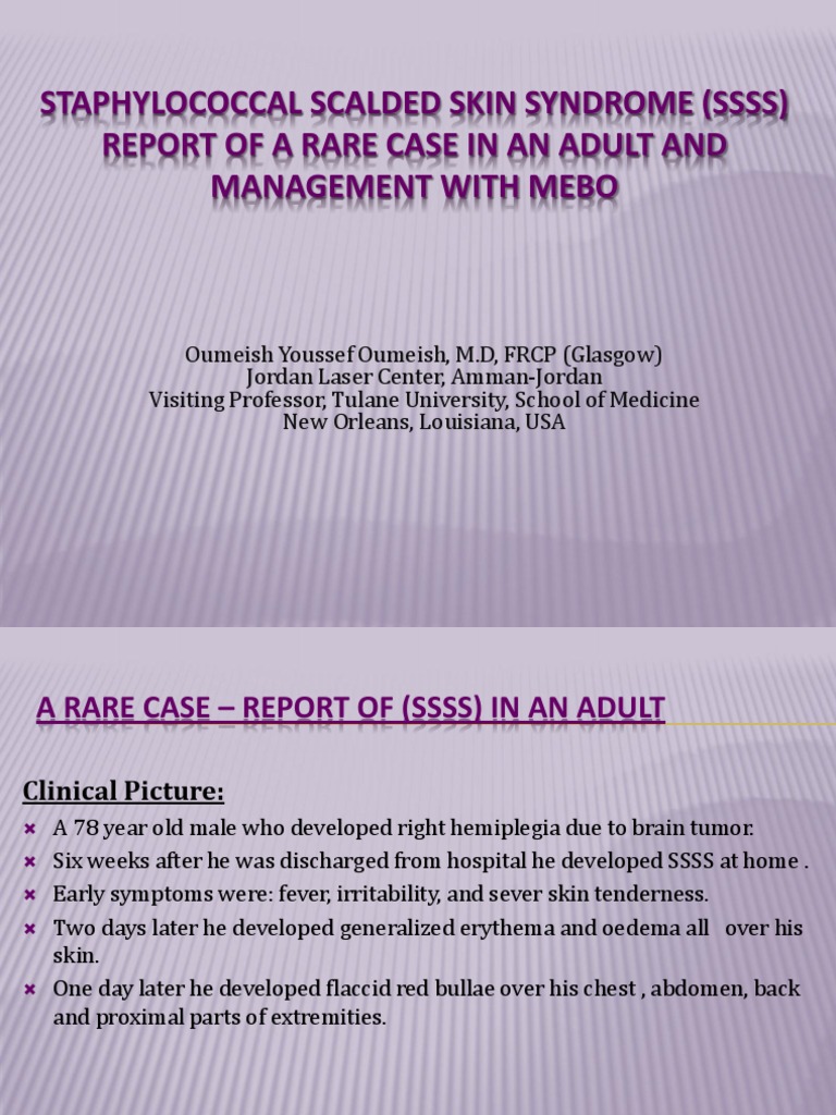 Staphylococcal Scalded Skin Syndrome (SSSS) | PDF | Medical Specialties ...