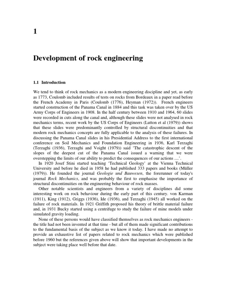 Development of Rock Engineering | PDF