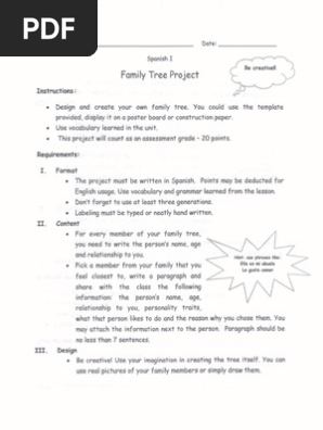 Family Tree Posterboard Project