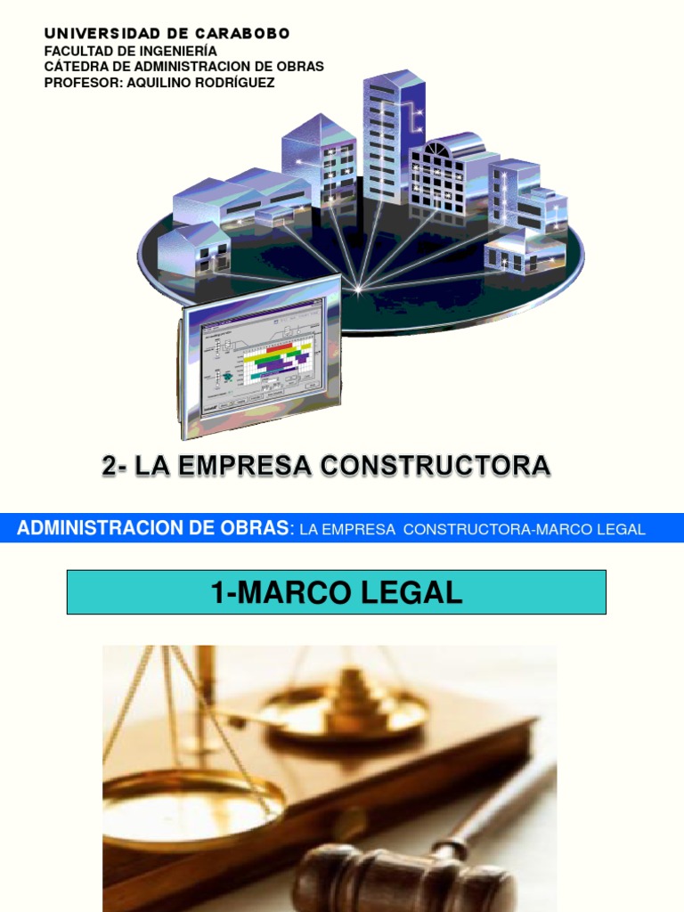 2-Marco Legal y Organizacion de Una Empresa Constructora | PDF | Contabilidad | Business