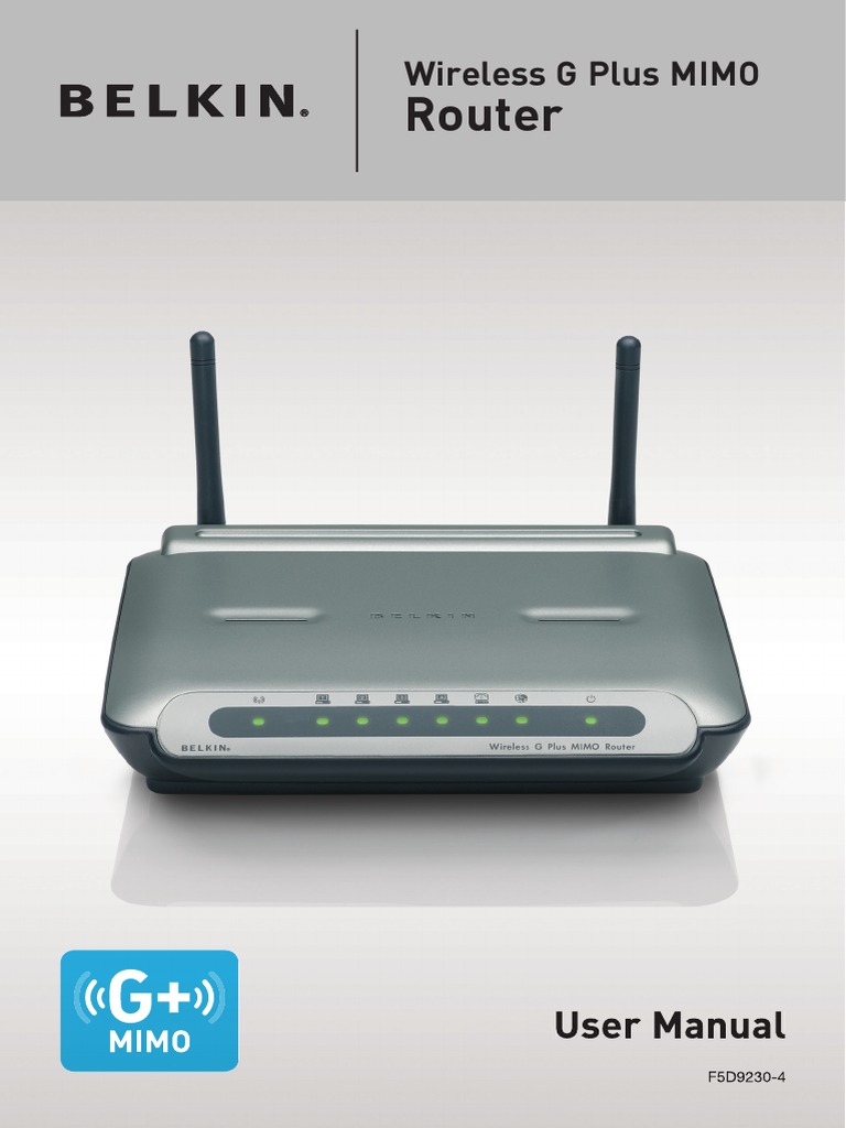 Belkin Router Manual PDF | PDF | Ip Address | Wireless Access Point