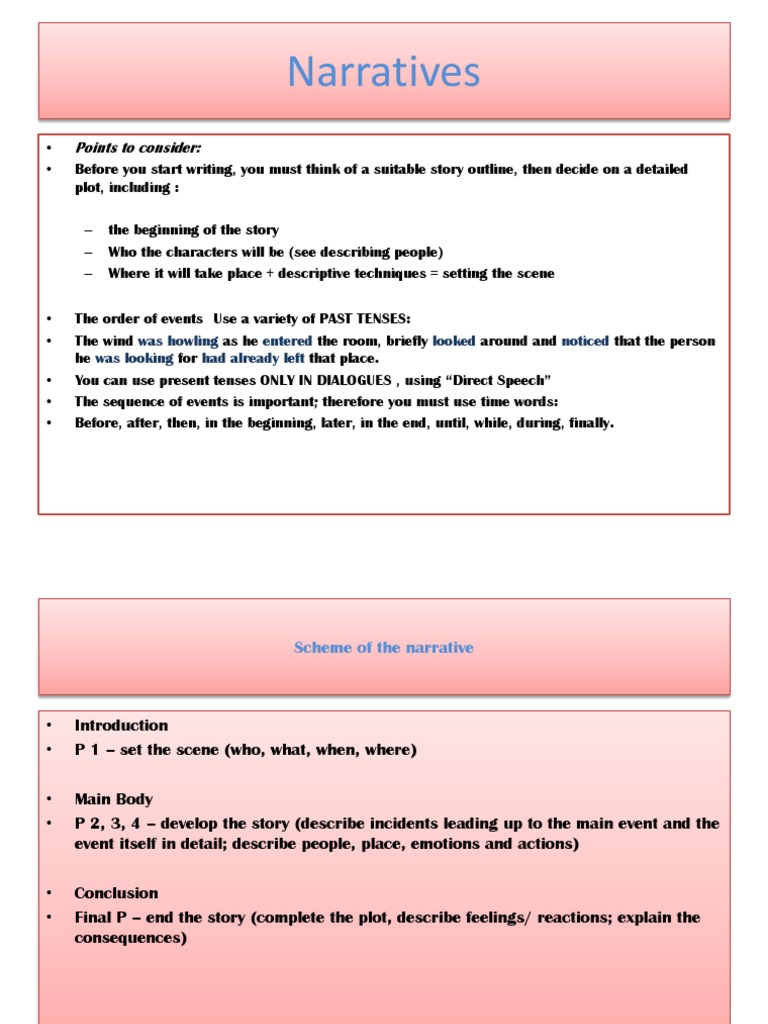 Narratives Powerpoint | PDF | Narrative | Plot (Narrative)
