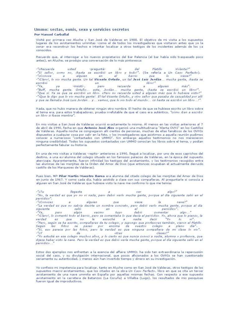 Ummo, Sectas, Ovnis, Sexo y Servicios Secretos | PDF | Unión Europea | Science