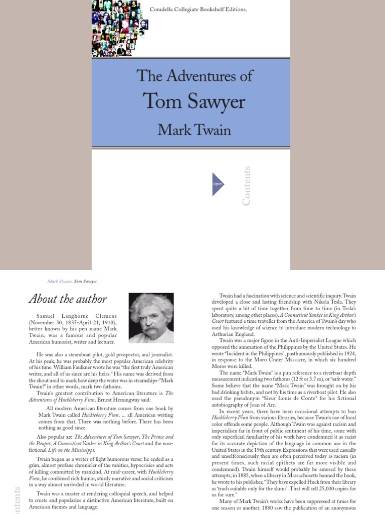 Mark Twain The Adventures of Tom Sawyer PDF | PDF | Mark Twain