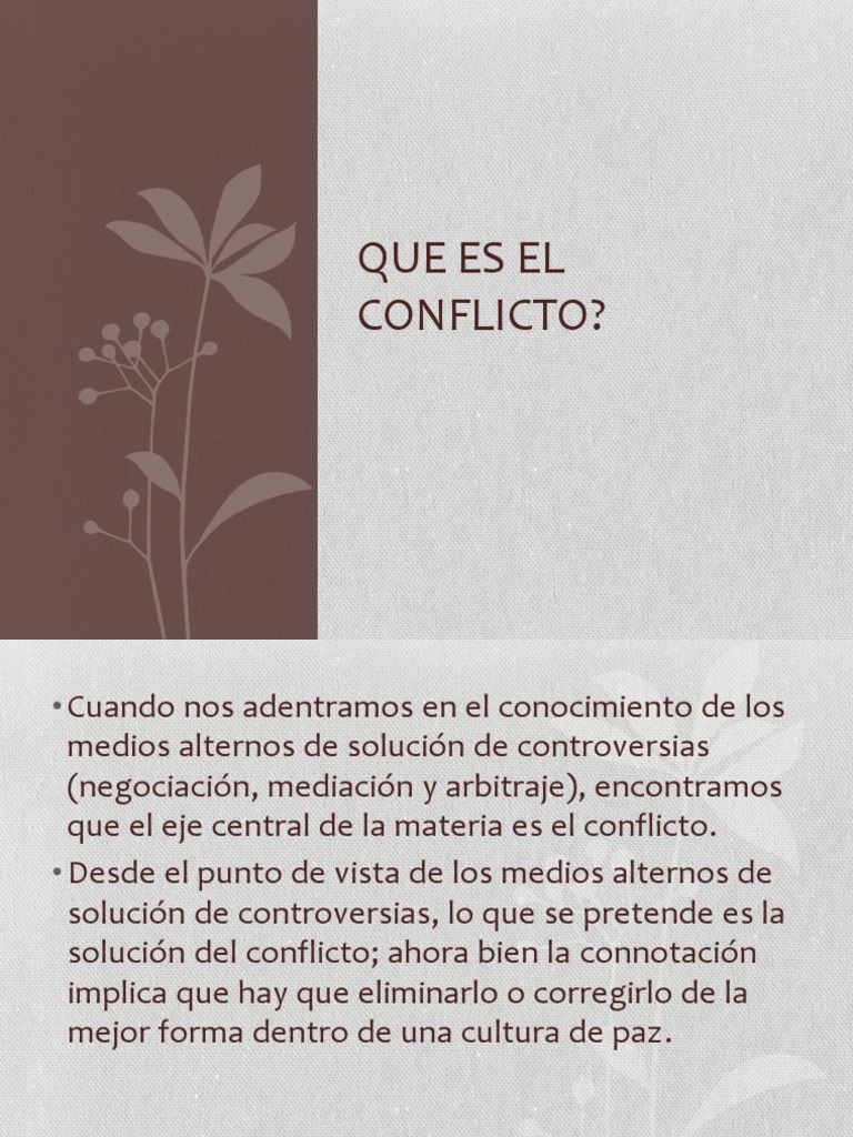 Que Es El Conflicto | PDF | Conflicto (proceso) | Conceptos psicologicos