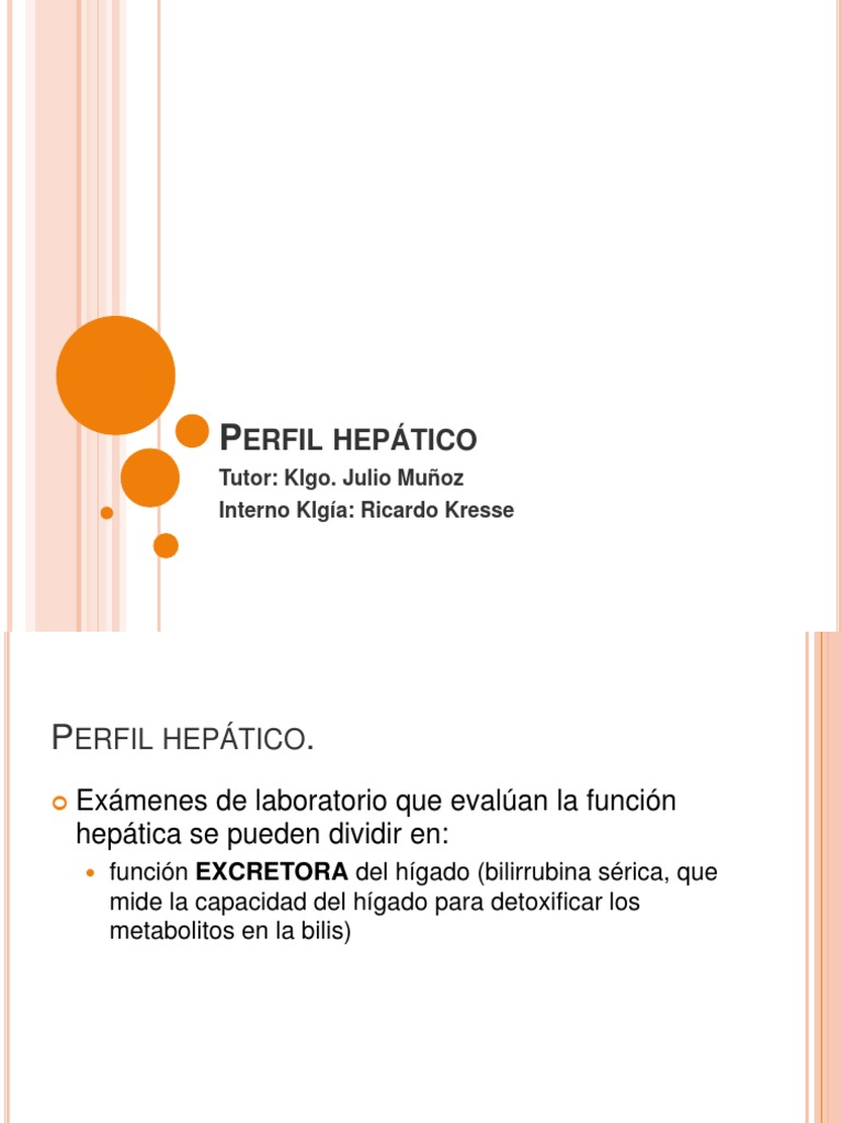 Perfil Hepático | PDF | Coagulación | Hígado