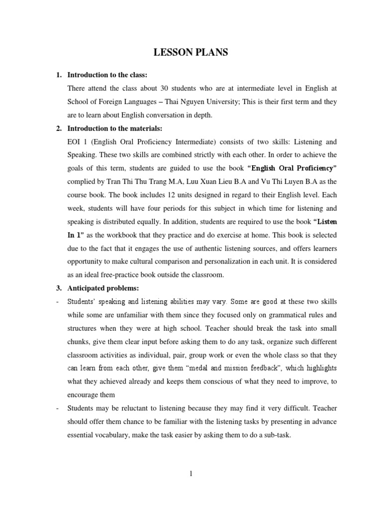 Lesson Plans | PDF | Lesson Plan | Human Communication