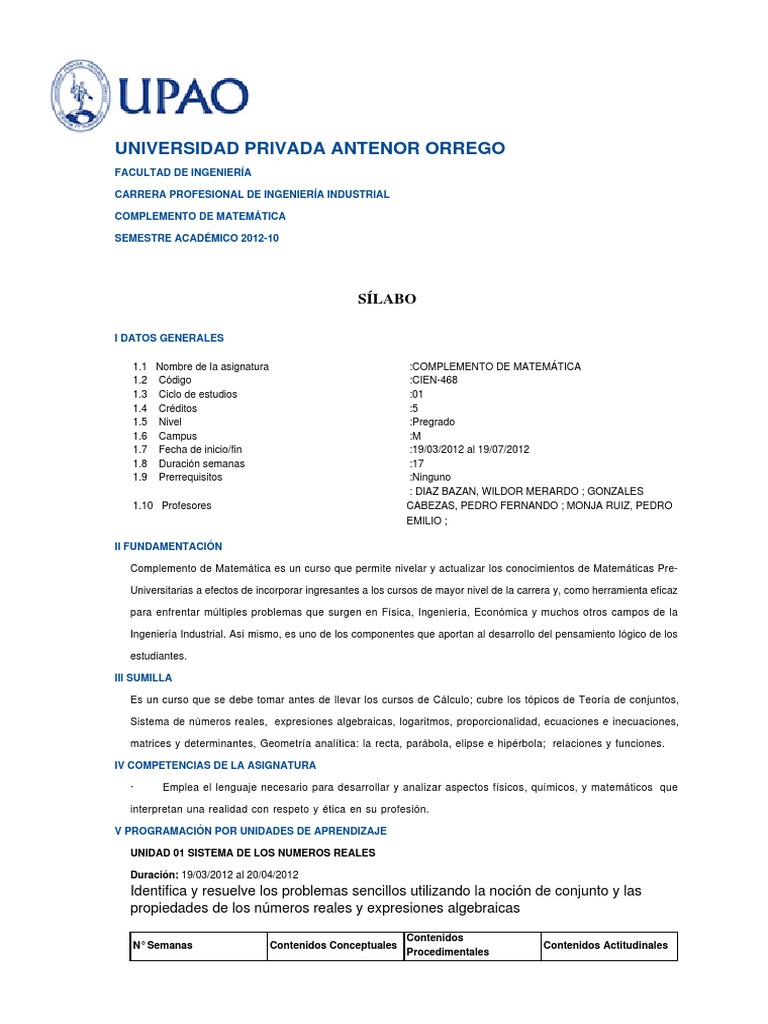 Complemento Matematico | PDF