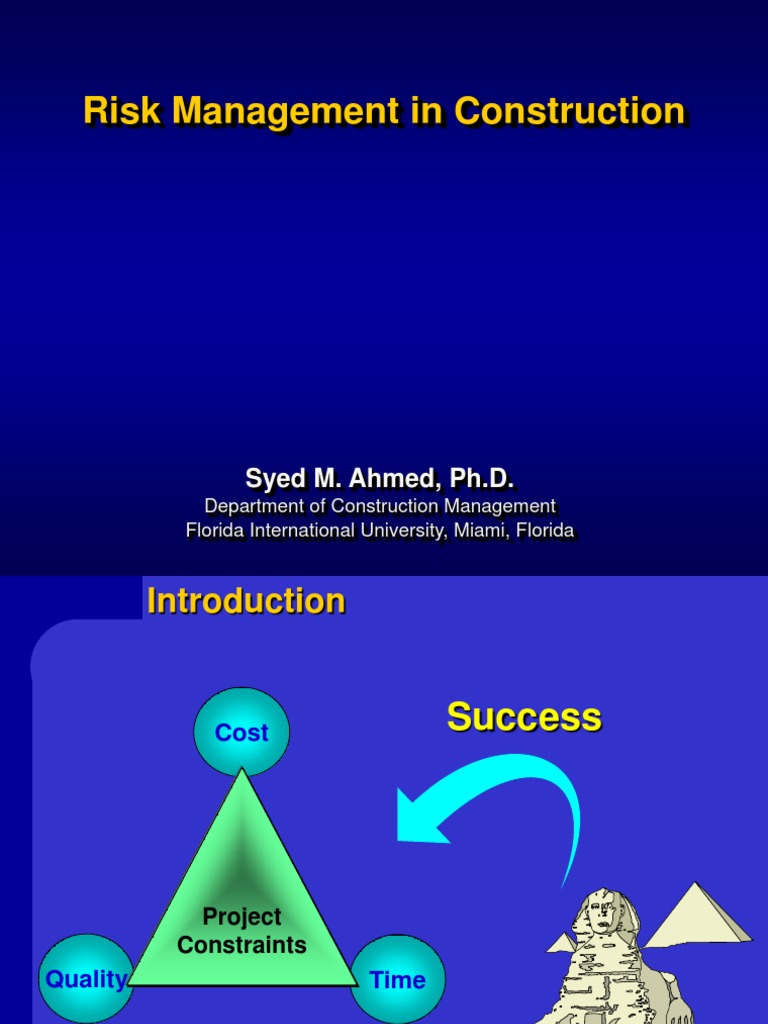 Risk involved.ppt | Risk Management | Construction Management