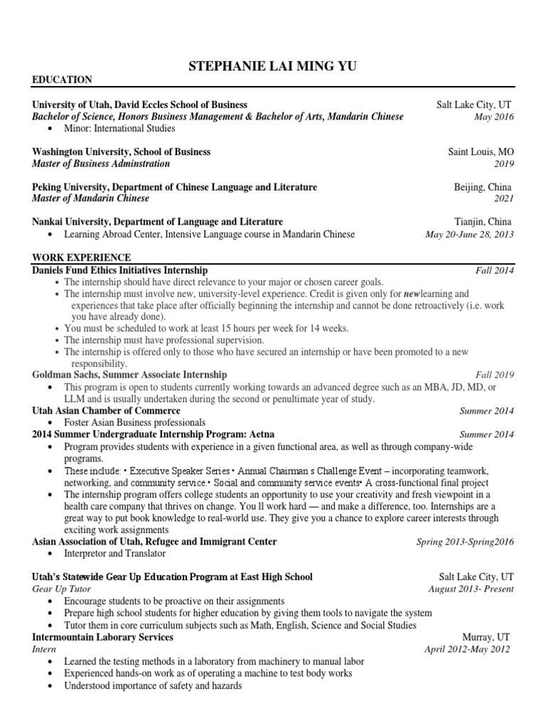 Resume-10 Year Resume | PDF | Volunteering | Internship