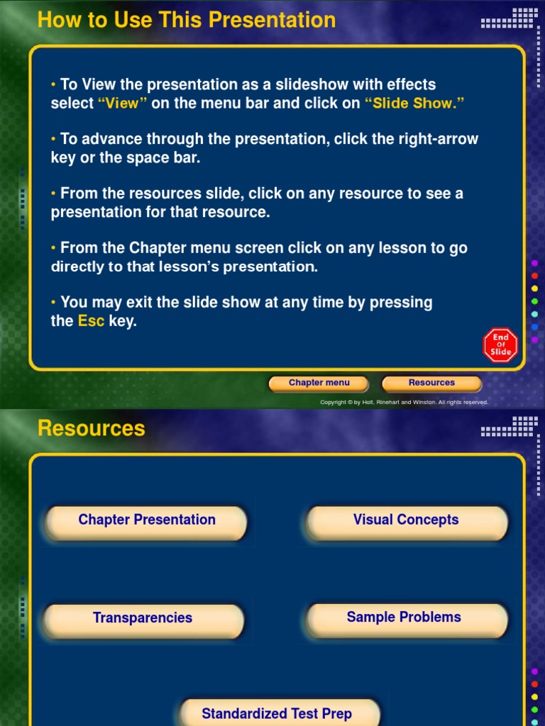 "View" "Slide Show.": Resources Chapter Menu | PDF | Acceleration ...