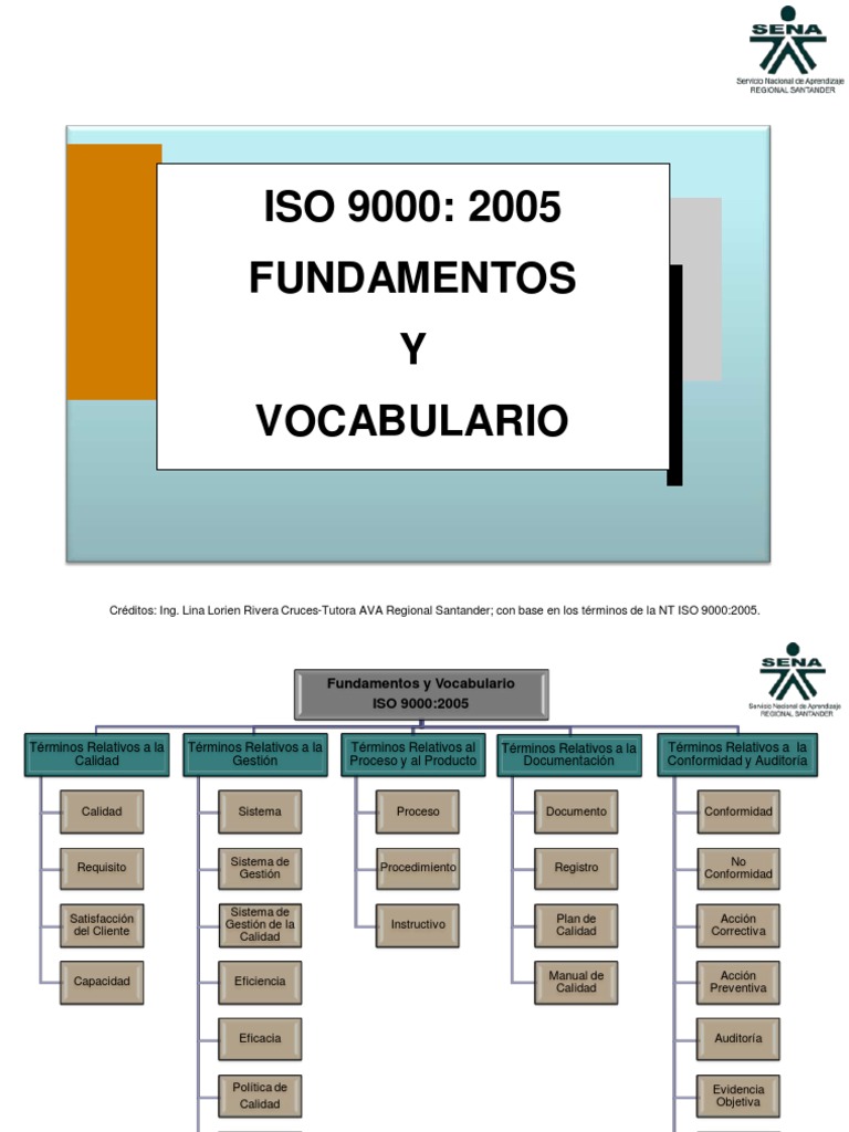 Fundamentos y Vocabulario ISO 9000:2005 | PDF | Gestión de la calidad ...