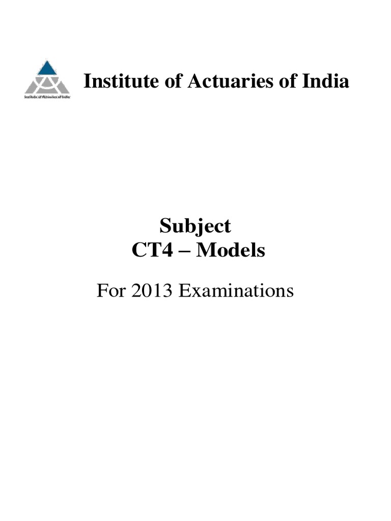 CT4 Models PDF | PDF | Markov Chain | Stochastic Process