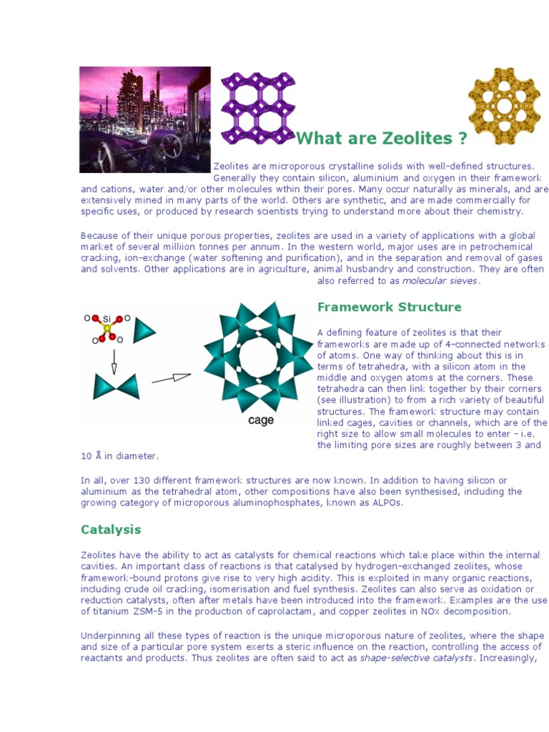 What Are Zeolites | PDF | Zeolite | Adsorption
