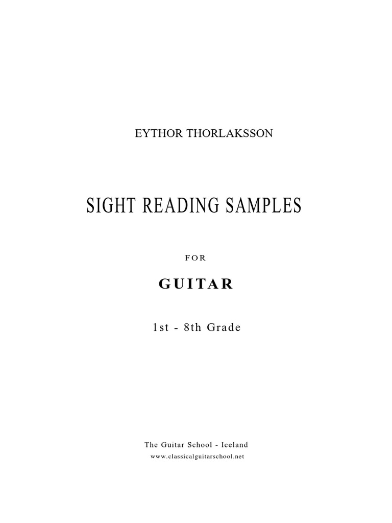 Sight Reading Samples For Guitar | PDF | Guitares | Poétique (discipline)