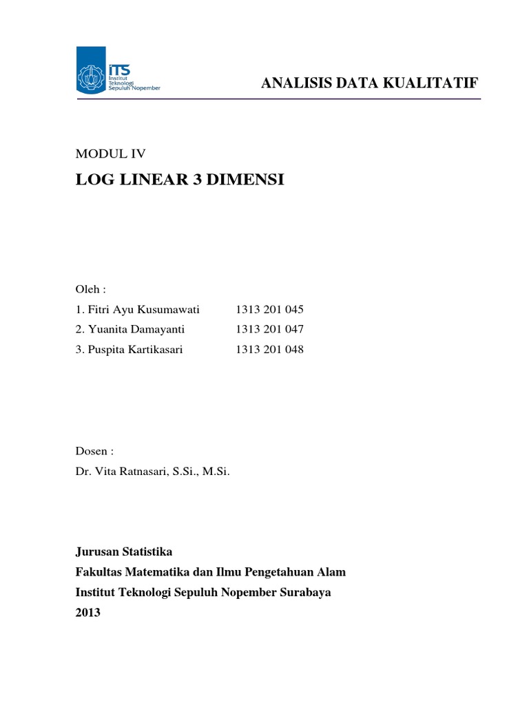 LOG LINEAR 3 DIMENSI New-1 | PDF | Metode & Bahan Ajar | Sains & Matematika